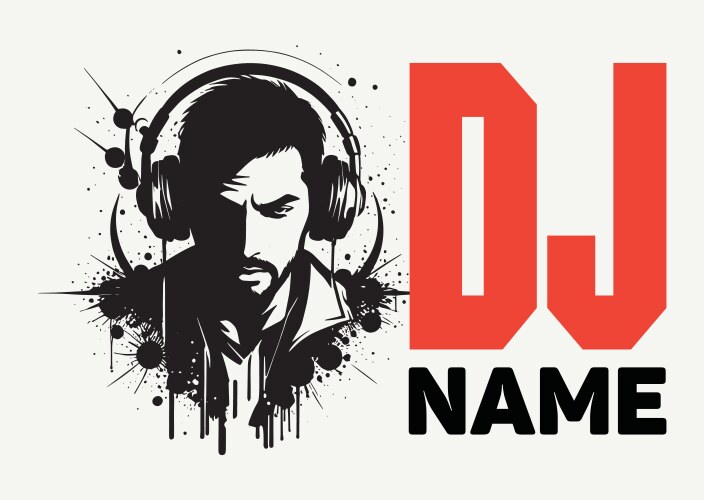 Dj logo design creative Royalty Free Vector Image