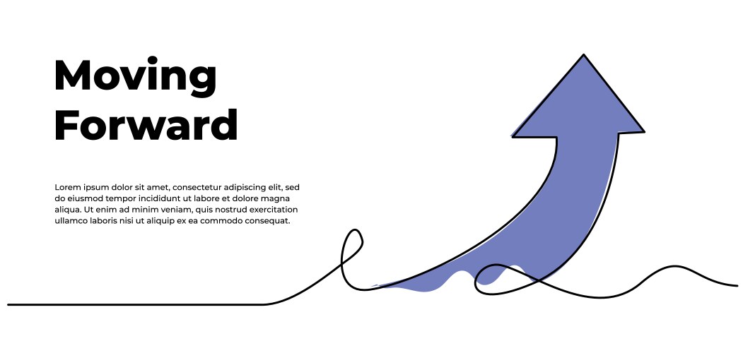 Continuous line design of arrow pointing up one Vector Image