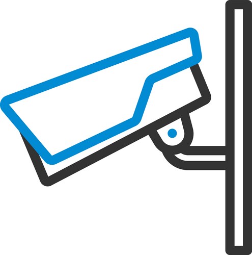 Security camera icon image Royalty Free Vector Image