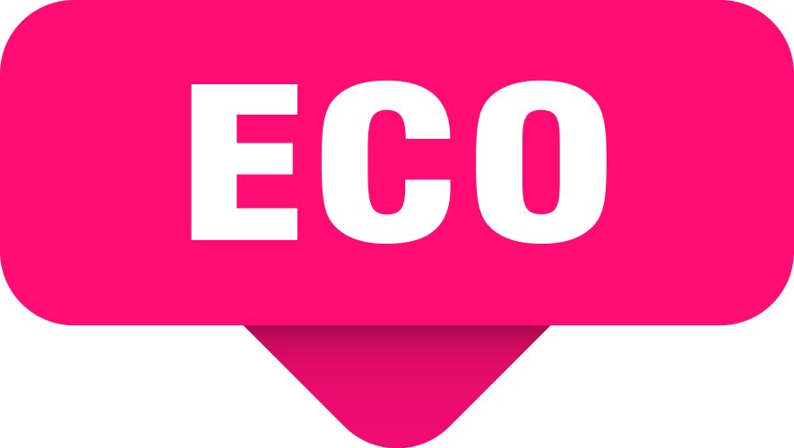 Eco sticker sign on transparent background Vector Image