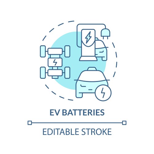 Lithium revolution blue gradient concept icons Vector Image