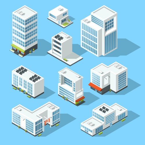 Industrial building and factory architecture Vector Image
