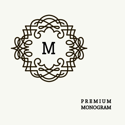 Letter nn wedding monogram logo design Royalty Free Vector
