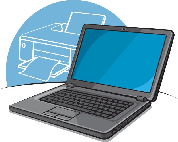 Cartoon desktop computer Royalty Free Vector Image