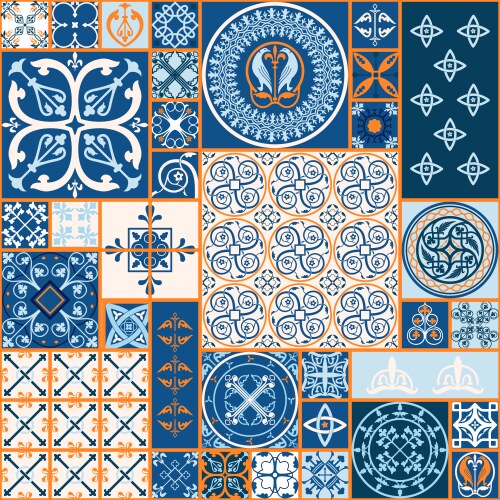 Moroccan ceramic tile pattern Royalty Free Vector Image