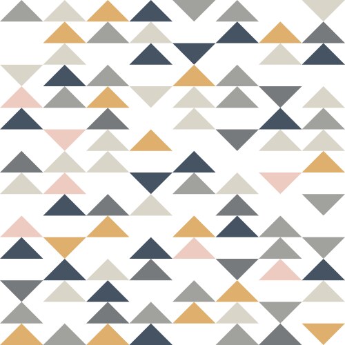 Abstract textile ikat triangles frame seamless Vector Image