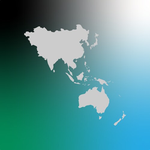 Asia continent map icon Royalty Free Vector Image