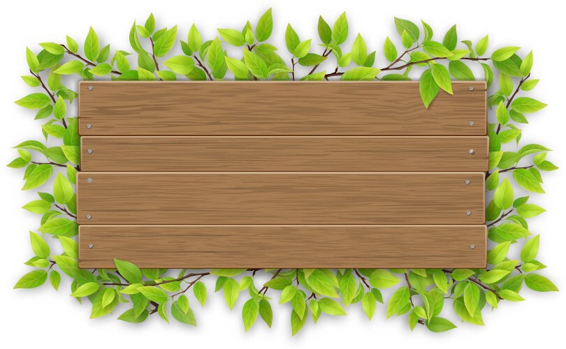 Wooden sign on tropical beach with palm tree Vector Image