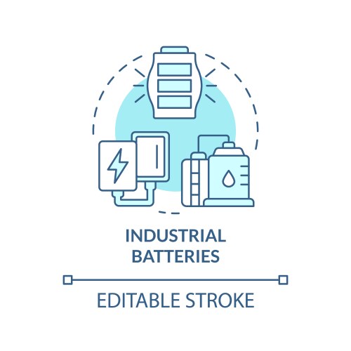 Battery pack soft blue concept icon Royalty Free Vector