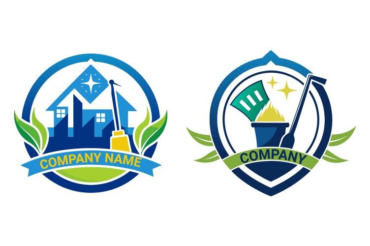 Professional cleaning company logo design Vector Image