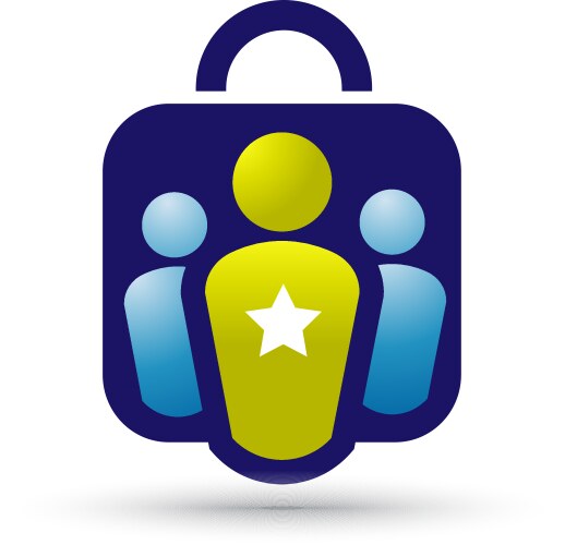 Work leadership and recruitment agency logo Vector Image