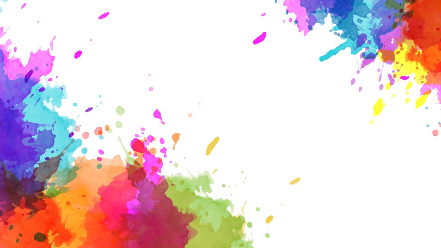 Color background of paint splashes Royalty Free Vector Image