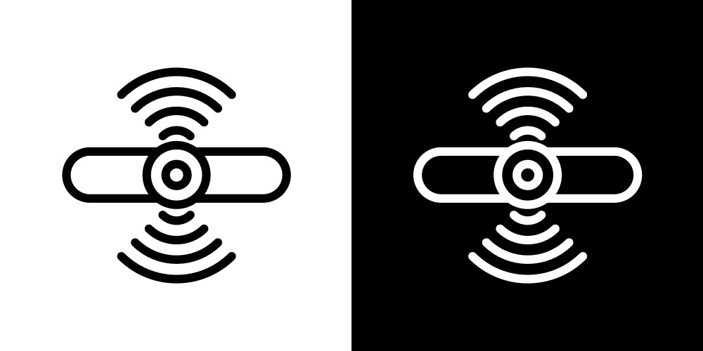 Sensor icon set on white background Royalty Free Vector