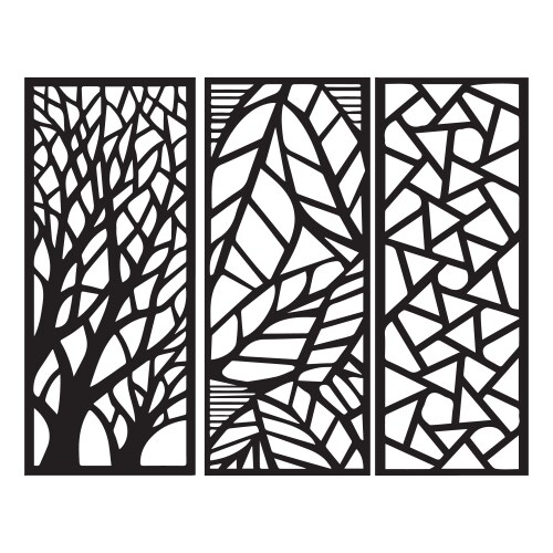 Laser cutting pattern design Royalty Free Vector Image