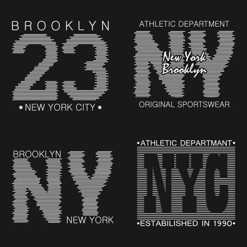 New york typography print Royalty Free Vector Image