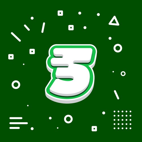 Number 2 3d colorful speed icon Royalty Free Vector Image