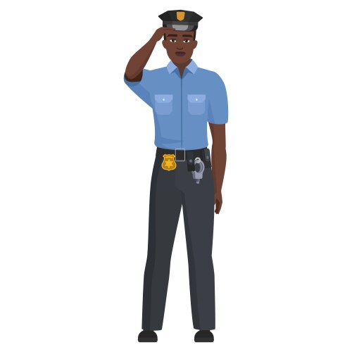 Policeman or police officer cop in uniform Vector Image