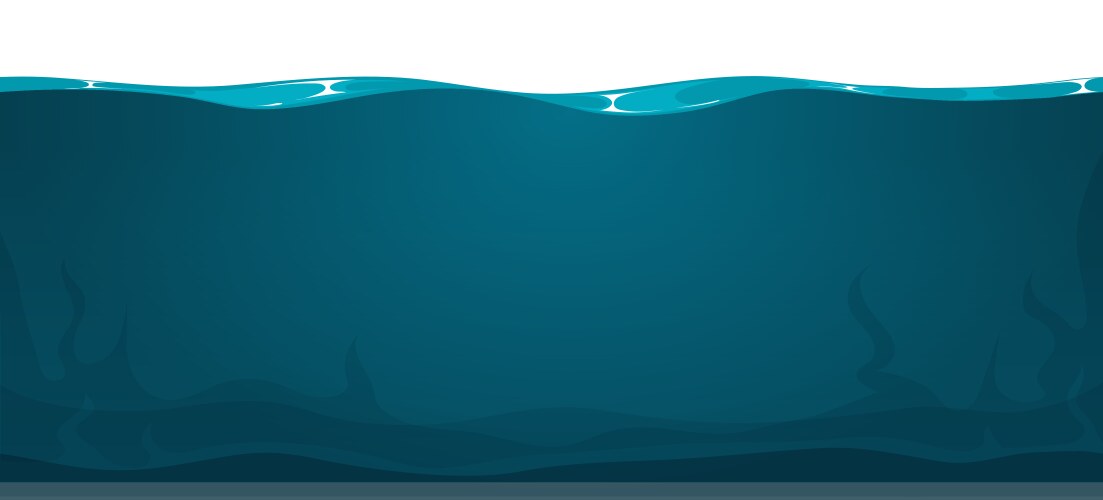Cartoon ocean waves background seamless sea Vector Image