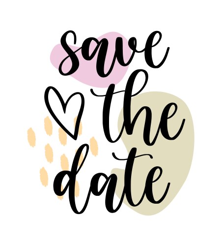 Wedding hand lettering Royalty Free Vector Image