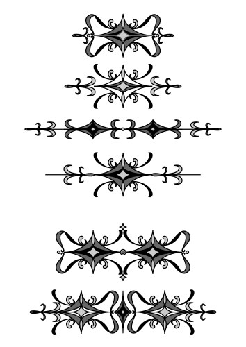 Decorative elements border and page rules Vector Image