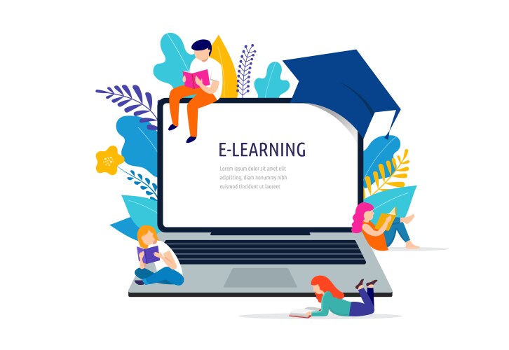 Learning orange color Royalty Free Vector Image