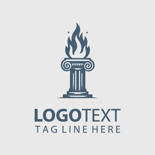 Flame piller logo Royalty Free Vector Image - VectorStock