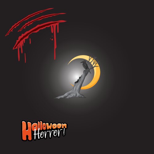 Horror movie production business logo design Vector Image