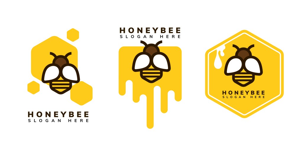 Honey bee logo Royalty Free Vector Image - VectorStock
