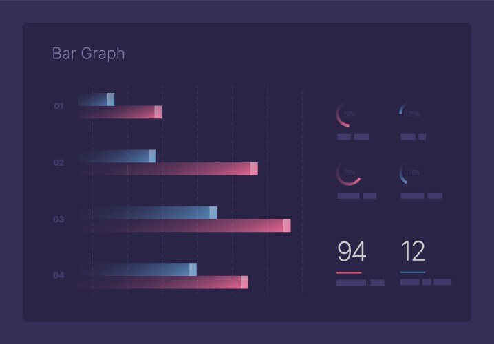 Fragmented level infographic chart design Vector Image Fragmented level infographic chart design Vector Image