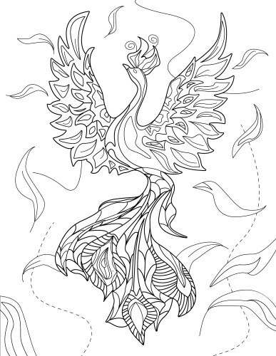 Phoenix Line Art Vector Images (over 4,500)