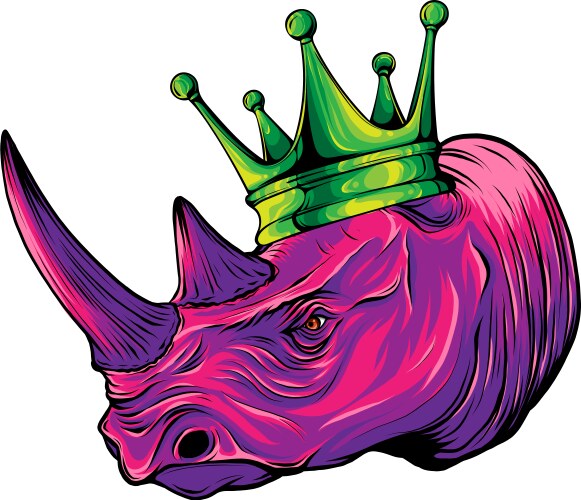 Colorful head rhino design Royalty Free Vector Image