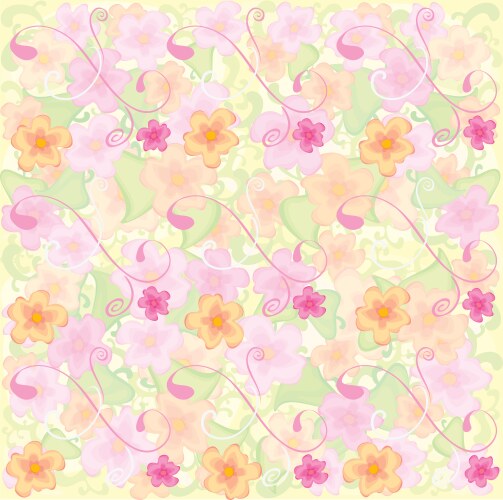 Pastel seamless floral pattern Royalty Free Vector Image