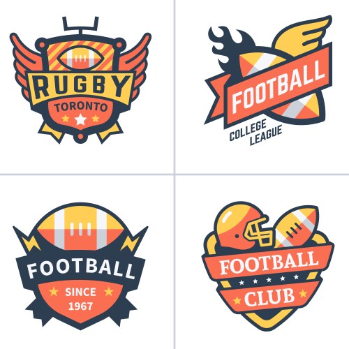 American football varsity Royalty Free Vector Image