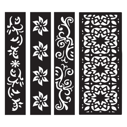 Laser cutting pattern design Royalty Free Vector Image