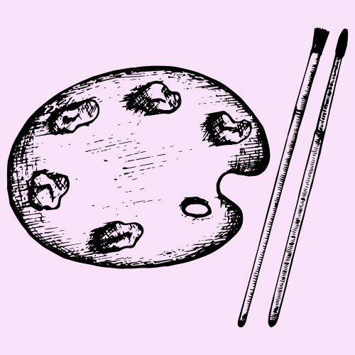 Paint Palette Outline Vector Images (over 12,000)