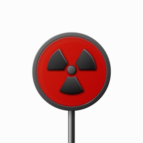 Yellow warning danger nuclear sign black Vector Image