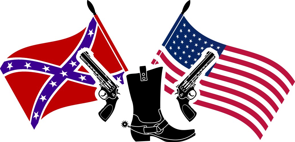 Hand drawing vintage style american civil war Vector Image
