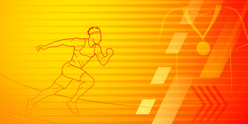 Runner themed background Royalty Free Vector Image