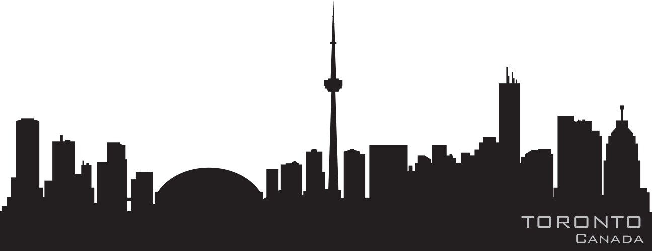 Toronto Skyline Silhouette Poster Toronto Ontario Canada City Skyline