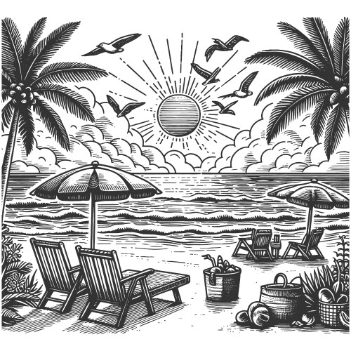 Beach Scene Vector Images (over 18,000)