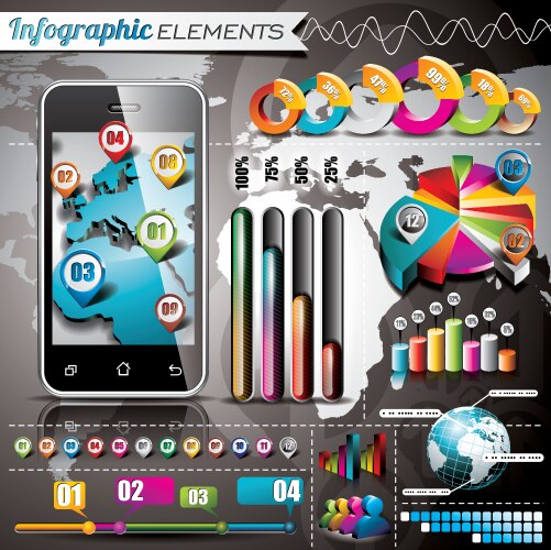 Level world map for mobile games - assets Vector Image