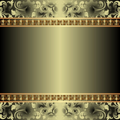 Gold border in the ancient greek style Royalty Free Vector