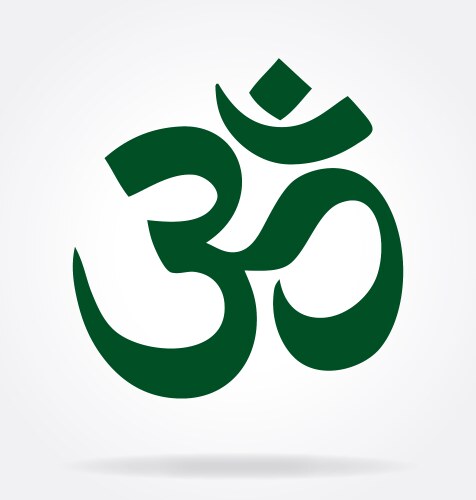 Ohm om aum symbol hand drawn Royalty Free Vector Image