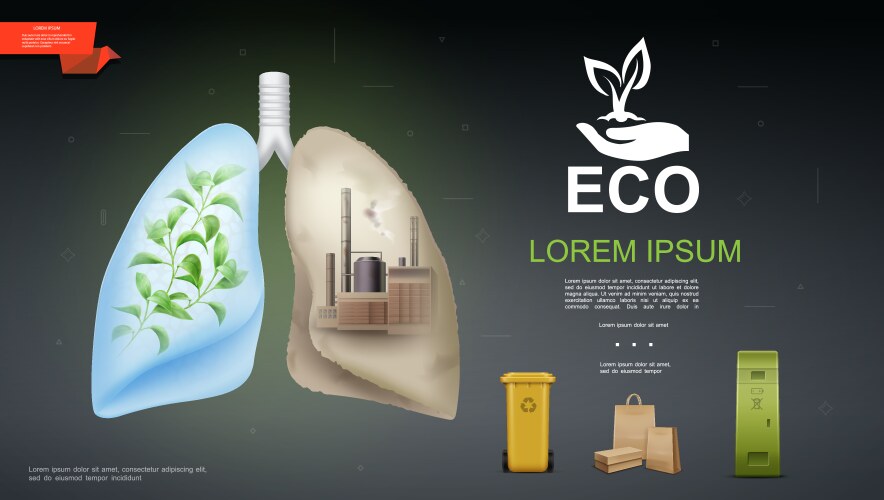 Realistic save water ecological template Vector Image