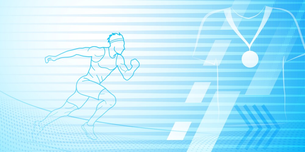 Runner themed background Royalty Free Vector Image