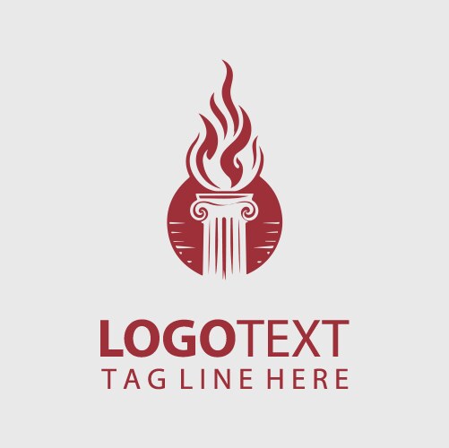 Flame piller logo Royalty Free Vector Image - VectorStock