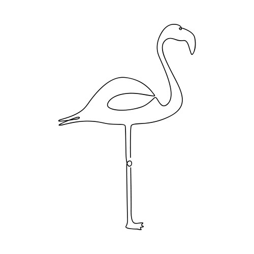 Flamingo Outline Drawing Vector Images (over 1,000)