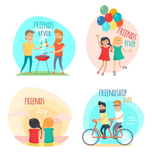 Friends forever Royalty Free Vector Image - VectorStock