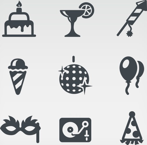 Fast food icon set Royalty Free Vector Image - VectorStock