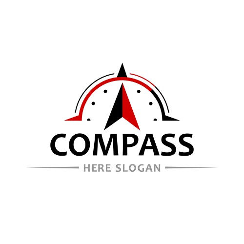 Compass logo icon north arrow orienteering Vector Image